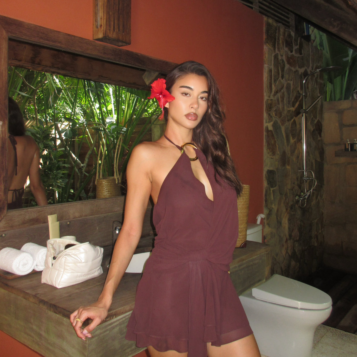INDIGO MINI DRESS 2.0 - CHOCOLATE – Tiger Mist USA