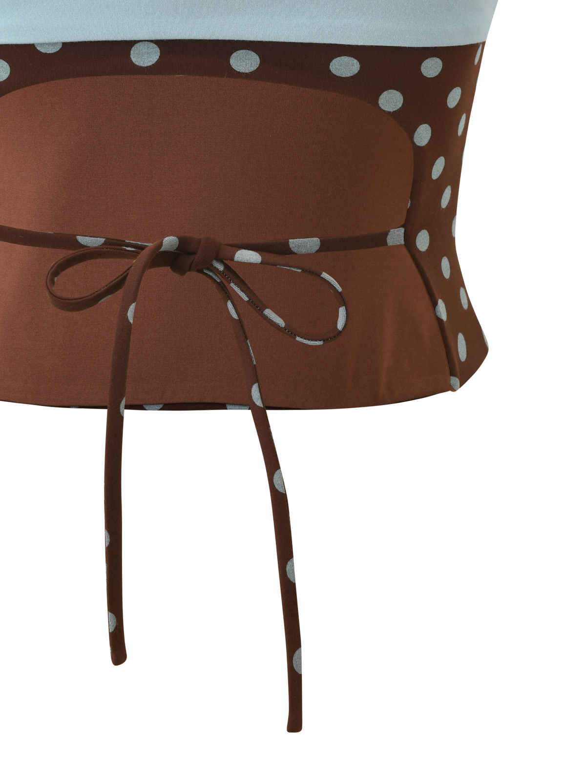 IMOGEN TUBE TOP - BROWN AND BLUE POLKA DOT – Tiger Mist USA
