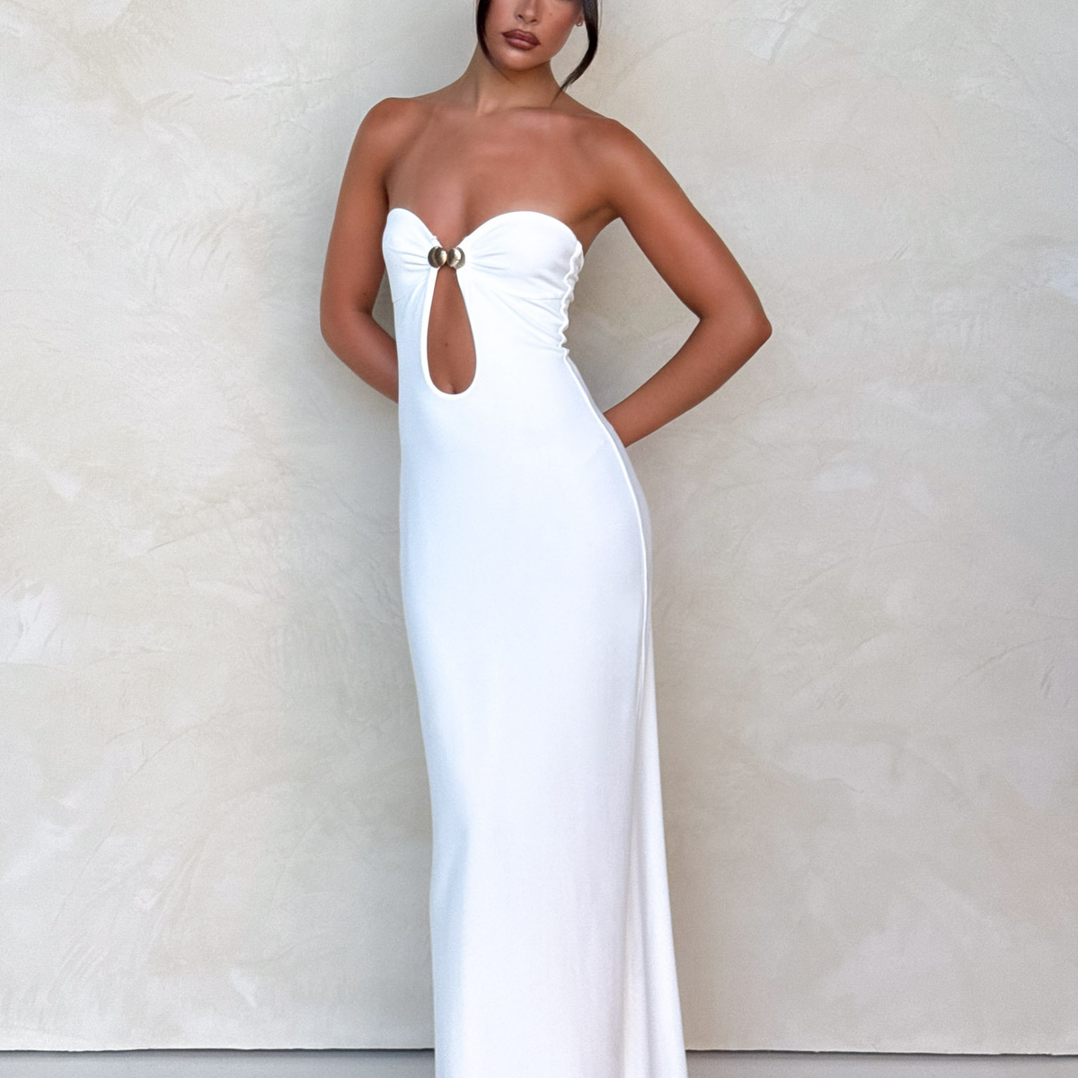 CECILY MAXI DRESS - WHITE – Tiger Mist USA