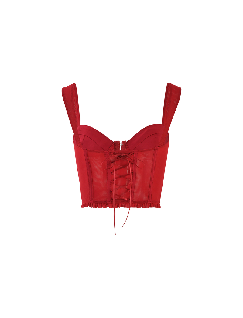 GINNY TOP - RED : CHERRY RED – Tiger Mist USA