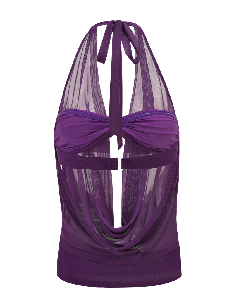 MAKENA TWO-PIECE TOP - PURPLE – Tiger Mist USA