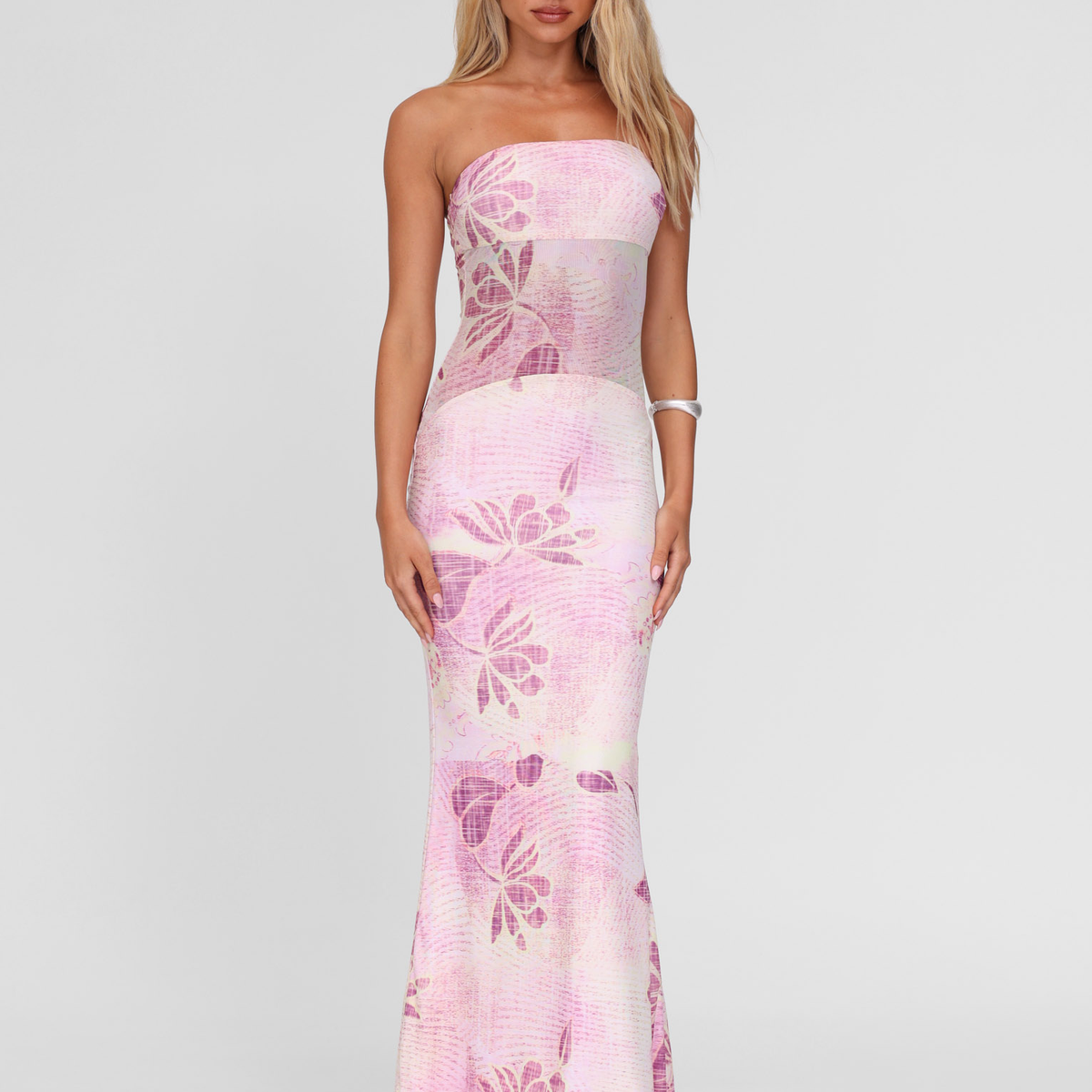 MORGAN MESH DRESS - GRUNGE FLORAL MAGENTA – Tiger Mist USA