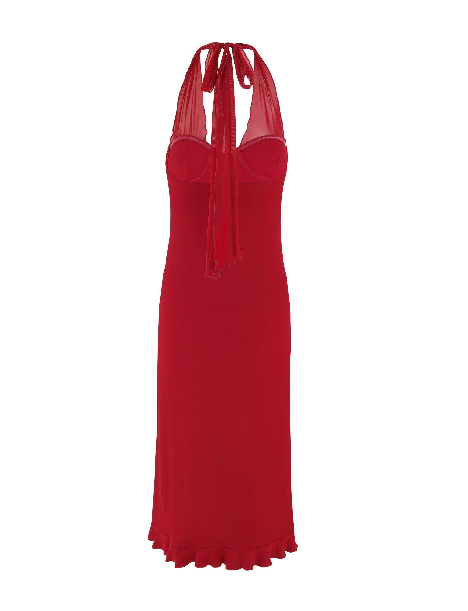 GRANGER MIDI DRESS - RED : CHERRY RED – Tiger Mist USA