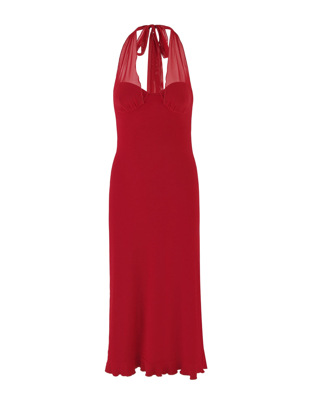 GRANGER MIDI DRESS - RED : CHERRY RED – Tiger Mist USA