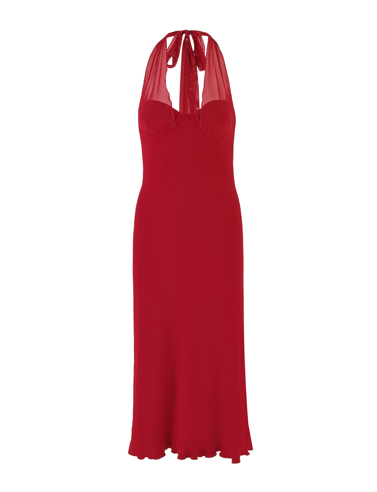 GRANGER MIDI DRESS - RED : CHERRY RED – Tiger Mist USA