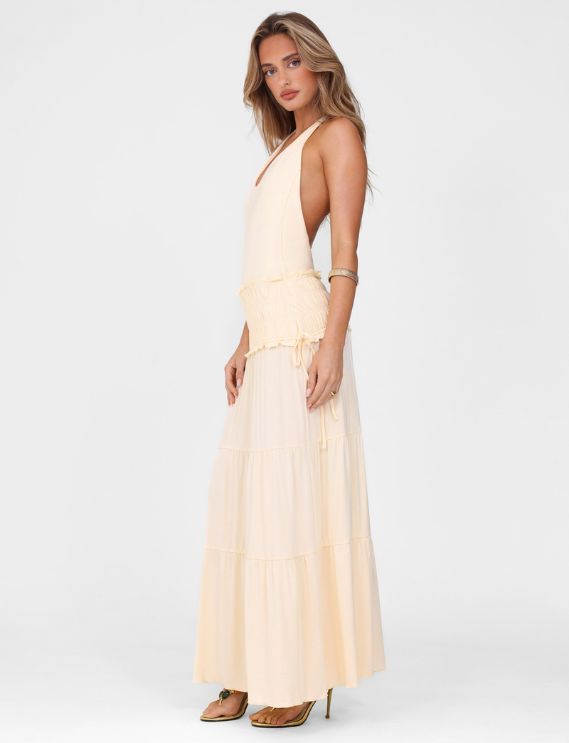 DENALI HALTER DRESS - NEUTRAL : BONE – Tiger Mist USA