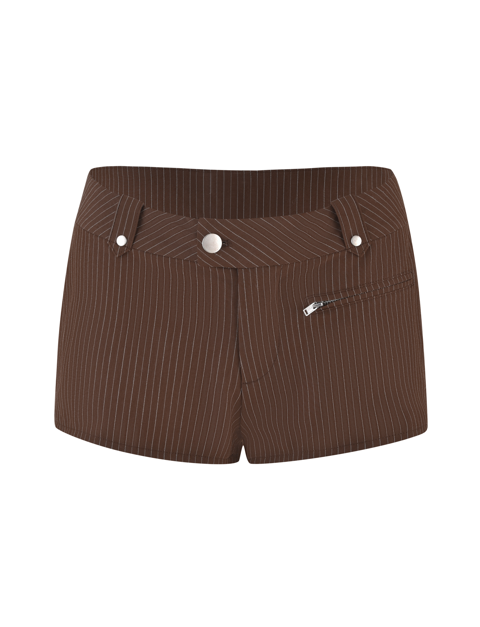 ANTONELLA SHORT - BROWN : CHOCOLATE : CHOCOLATE PINSTRIPE – Tiger Mist USA