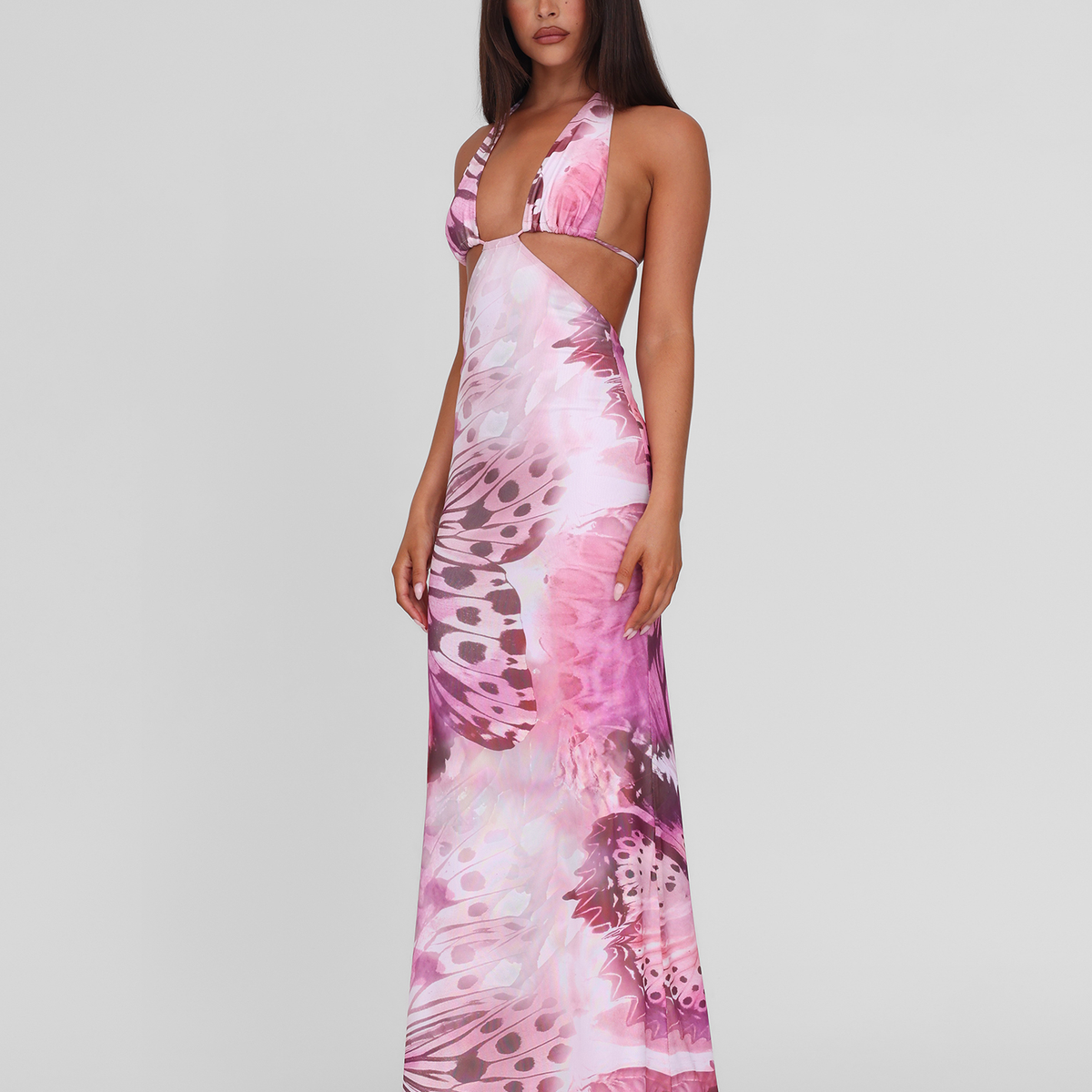 SOLEIL MAXI DRESS - MACRO BUTTERFLY – Tiger Mist USA