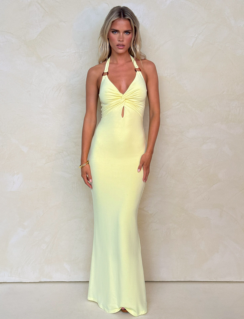 ZENEVA MAXI DRESS - LEMON – Tiger Mist USA