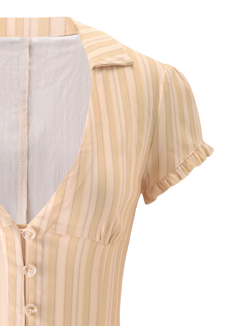 KITTIE SHIRT - YELLOW STRIPE – Tiger Mist USA