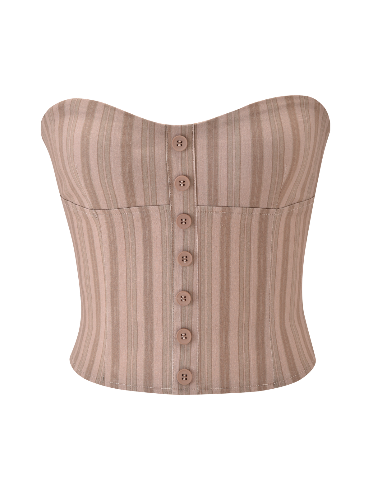 KITTIE STRAPLESS CORSET - TAUPE STRIPE – Tiger Mist USA