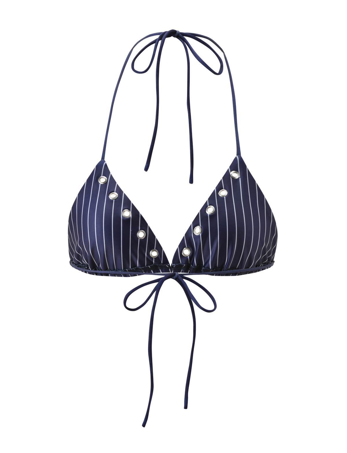 MARREN BIKINI TOP - NAVY PINSTRIPE – Tiger Mist USA