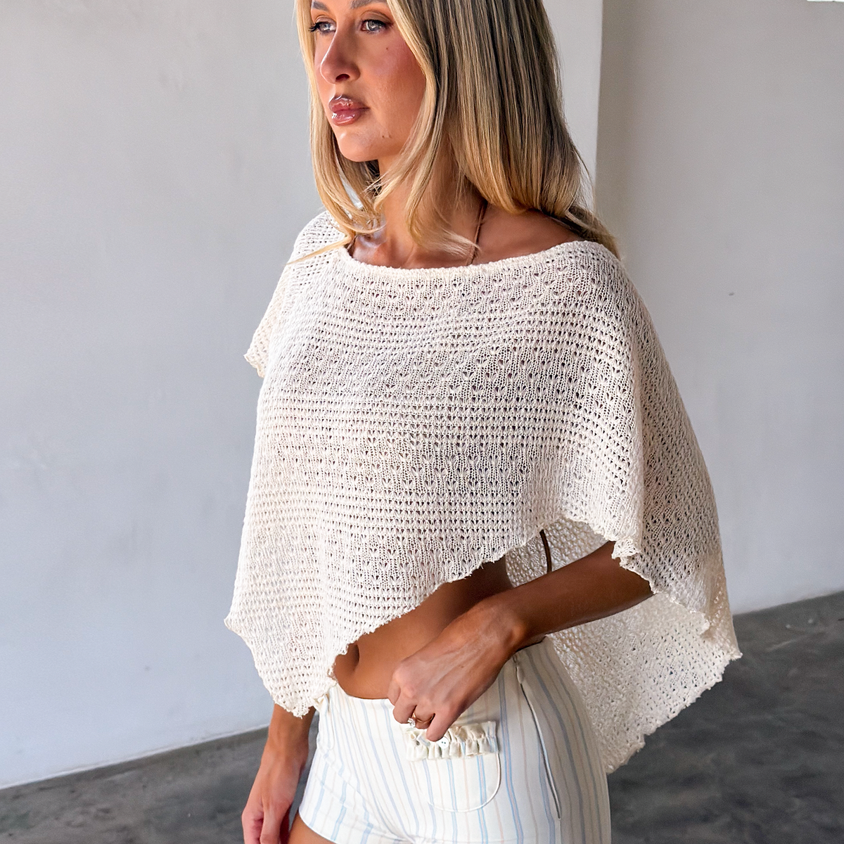 FAIRLEE PONCHO - CREAM – Tiger Mist USA