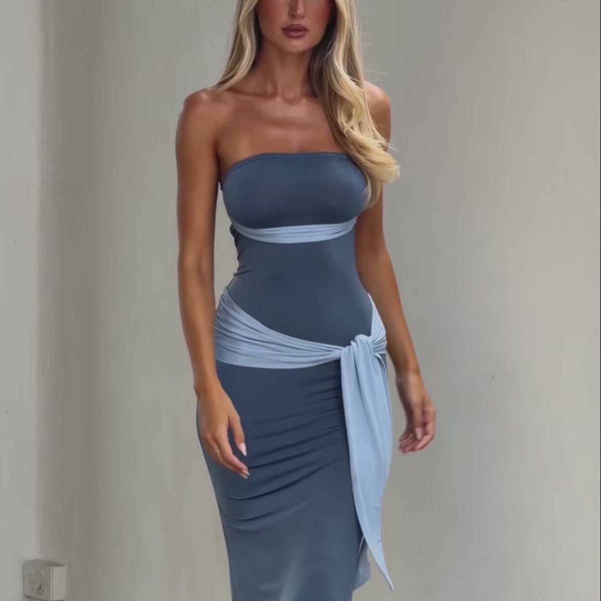 TOVE MAXI DRESS - BLUE – Tiger Mist USA